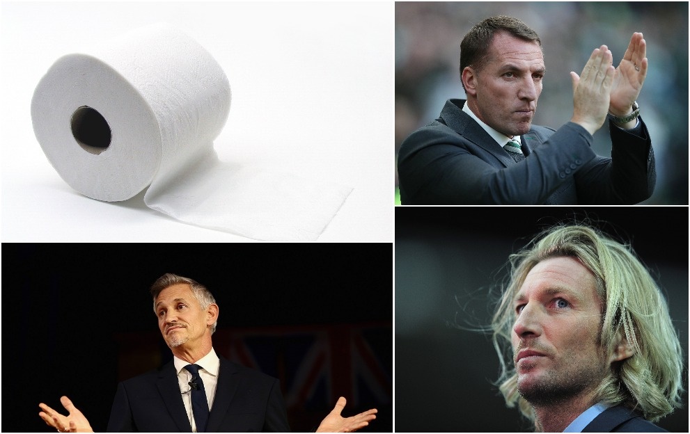 Five football faces we'd love to see stuck on bog roll