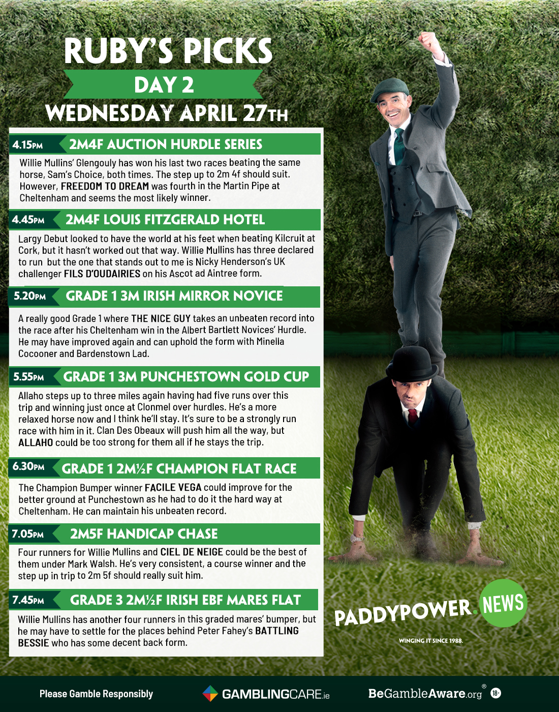 Horse racing tips: Ruby Walsh’s Punchestown Cheat Sheet for Wednesday ...