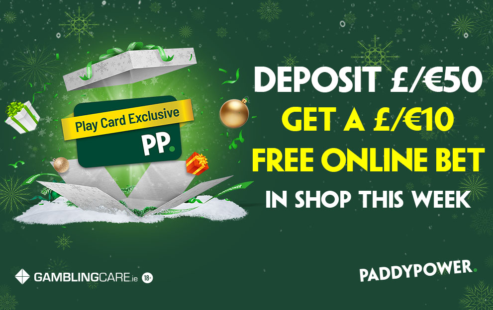 Deposit £/€50 on your Play Card and get a £/€10 free bet! – Paddy Power ...
