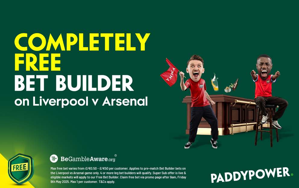 Free Bet Offer: Get a free Bet Builder for Liverpool v Arsenal – Paddy ...