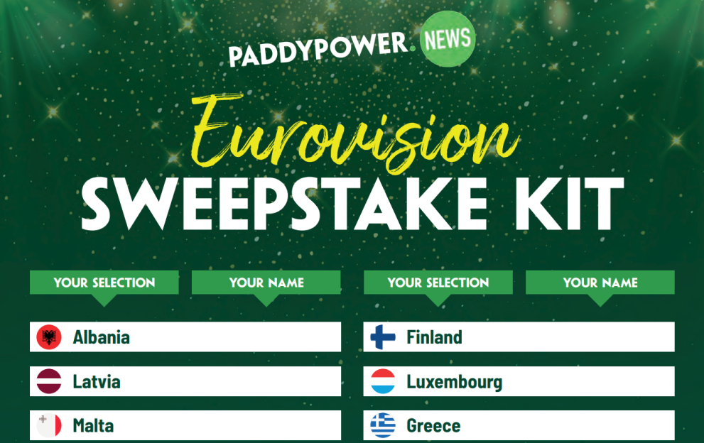 Eurovision Sweepstake Kit: Download and share our free 2025 kit!