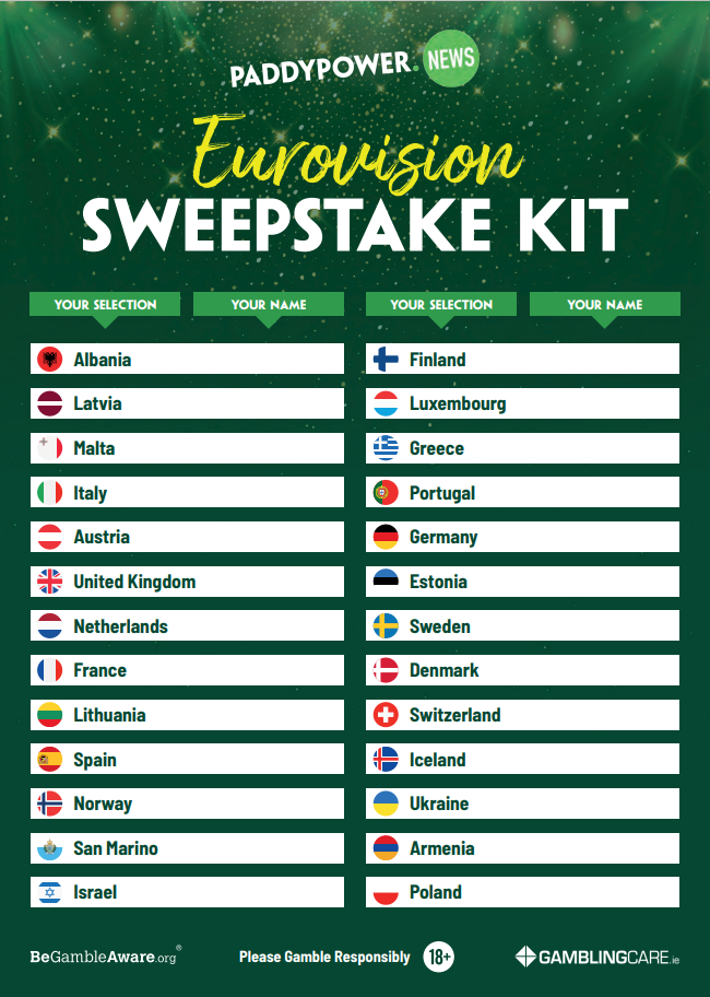 Eurovision Sweepstake Kit: Download and share our free 2025 kit ...