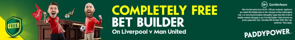 Paddy Power’s Free Bet Offer for Liverpool v Man Utd – Paddy Power News