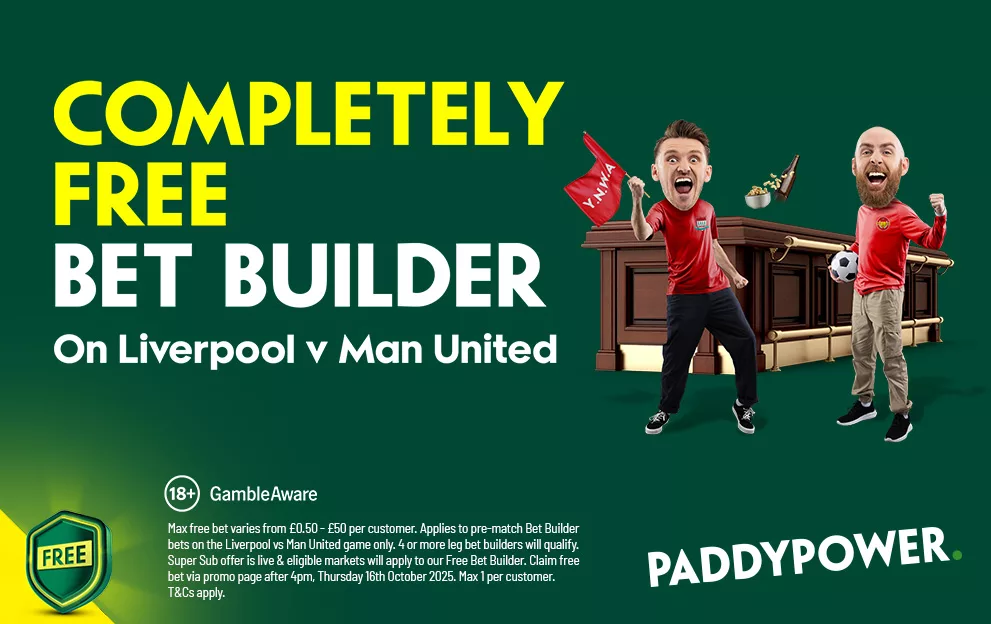 Paddy Power’s Free Bet Offer for Liverpool v Man Utd – Paddy Power News