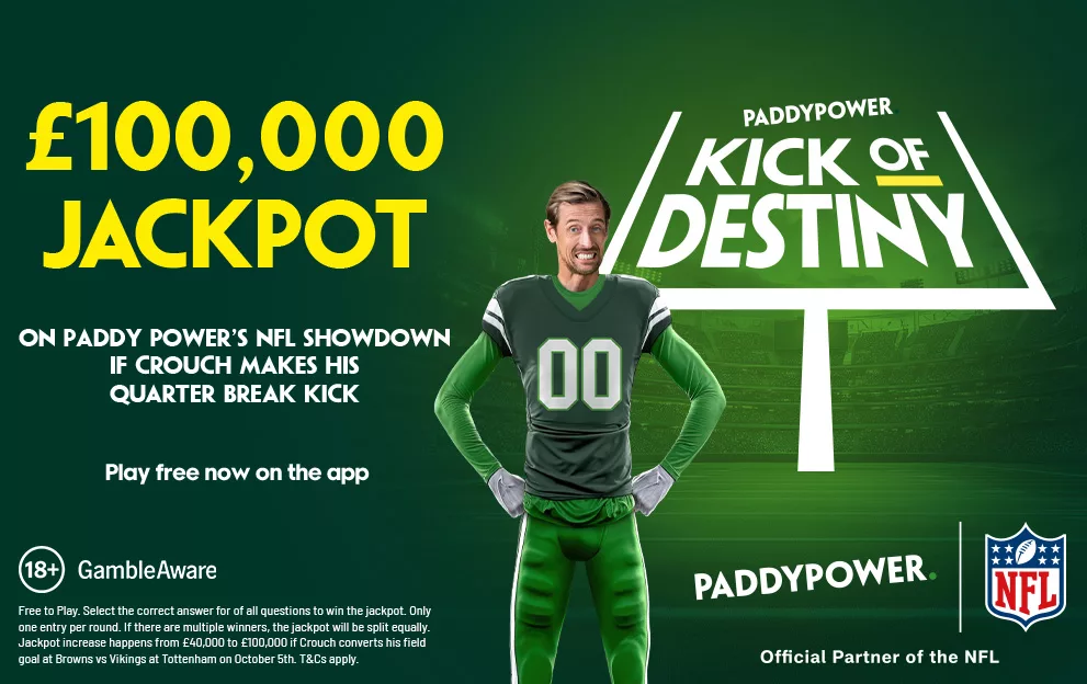 Crouchy’s Kick of Destiny could see you win £100,000 – Paddy Power News