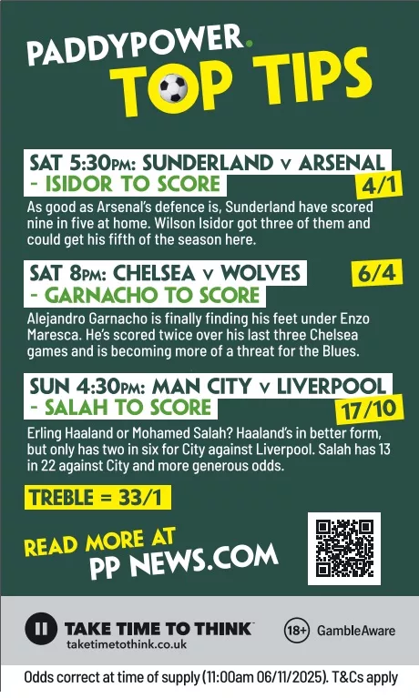 Football Tips: Our 33/1 Premier League Super Sub Acca – Paddy Power News