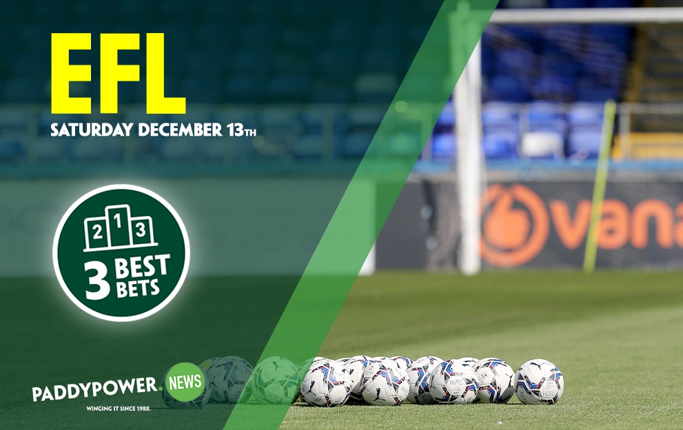 EFL Championship Tips: 3 Best Bets for Sat, 13th Dec 2025 – Paddy Power ...