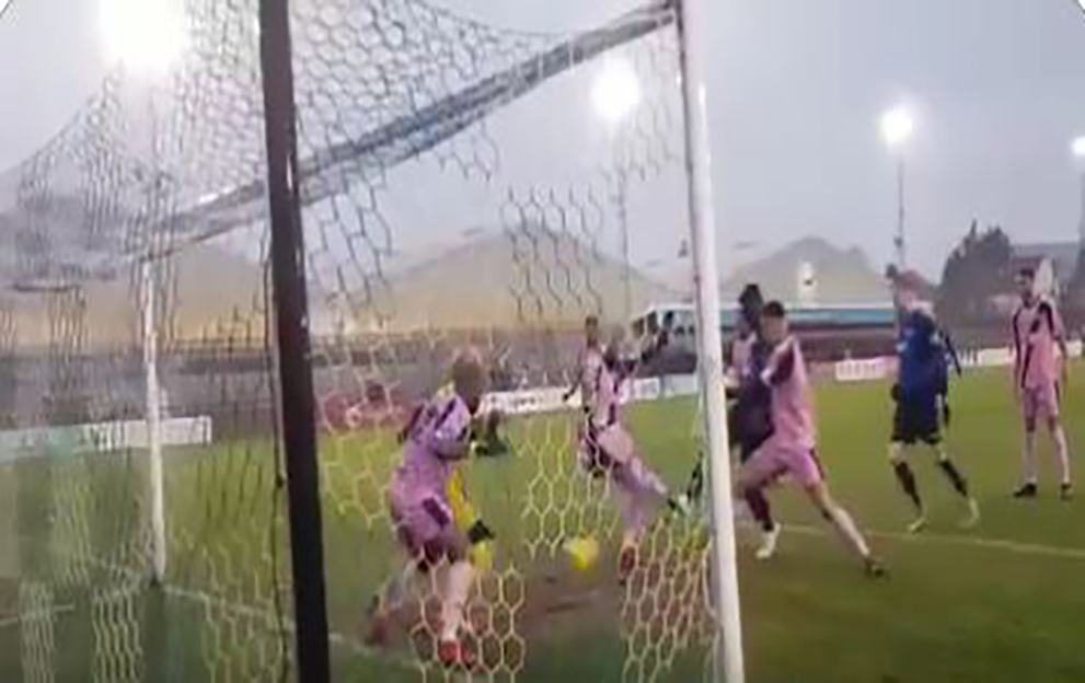Watch: Possibly one of the greatest goalmouth scrambles you'll ever see
