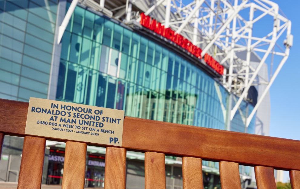 Cristiano Ronaldo: Paddy places special bench at Old Trafford